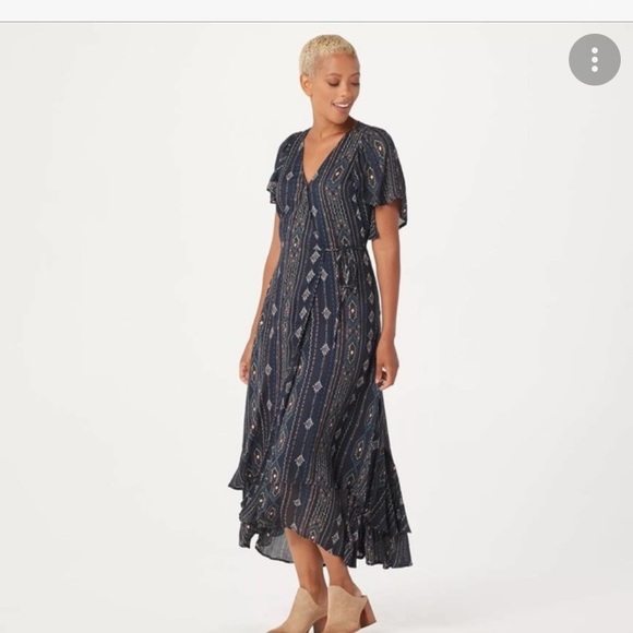 Haute Hippie | Dresses | Haute Hippie Okay Maxi Wrap Dress | Poshmark